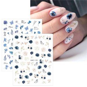 Makeup | 9 Sheets Spring Flower Nail Art Stickers Decals Selfadhesive ...